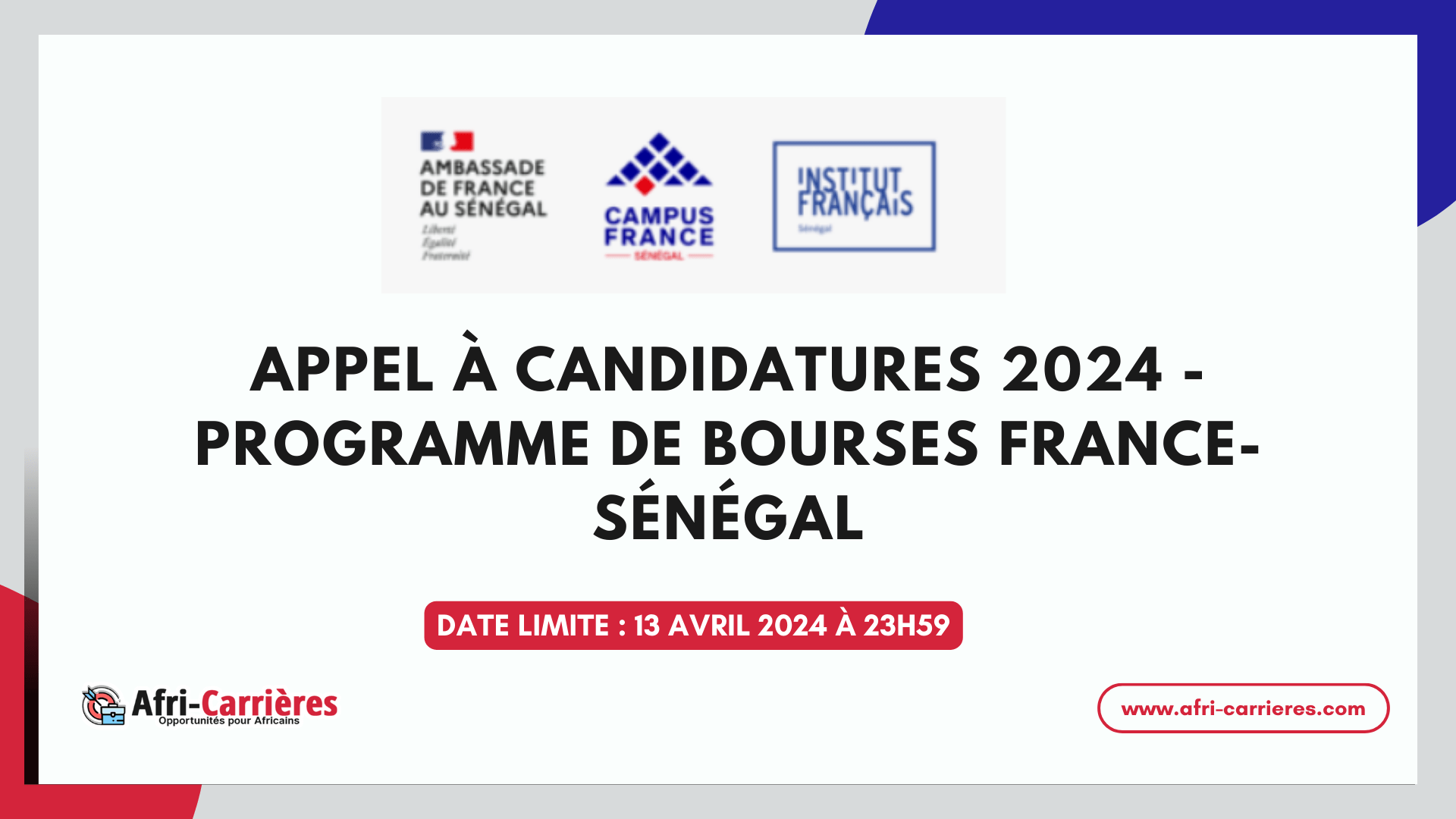Programme De Bourses France Sénégal 2024 Pour Sénégalais