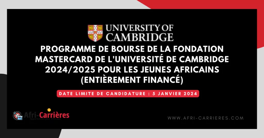 Programme De Bourse De La Fondation Mastercard -Cambridge 2