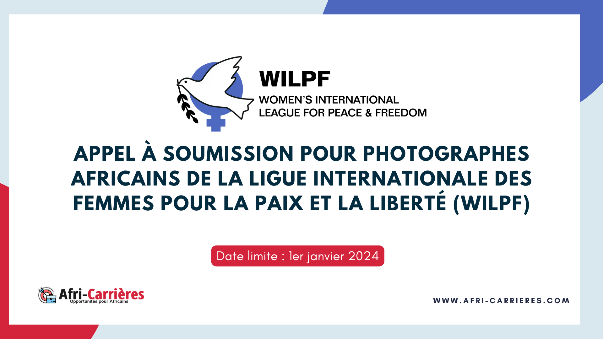 Appel à Soumission WILPF 2024 Pour Photographes Africains