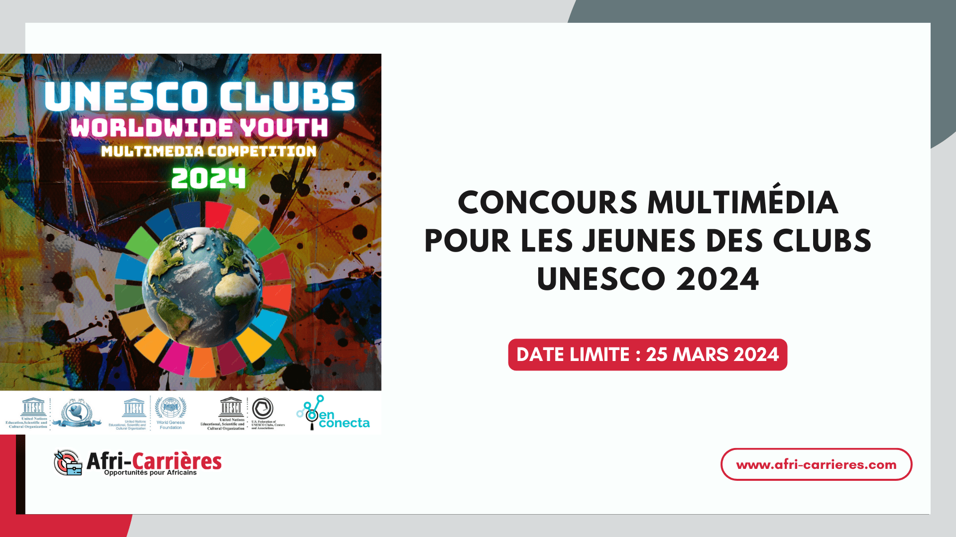 Concours Multimédia Clubs UNESCO 2024 Pour Jeunes