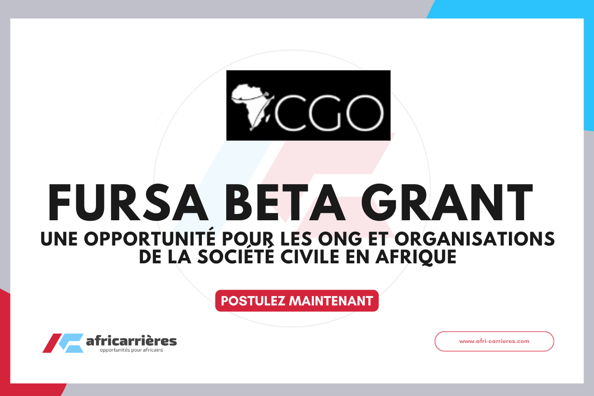 Fursa Beta Grant 2026 Une Opportunité Pour Les ONG Et Organisations De ...